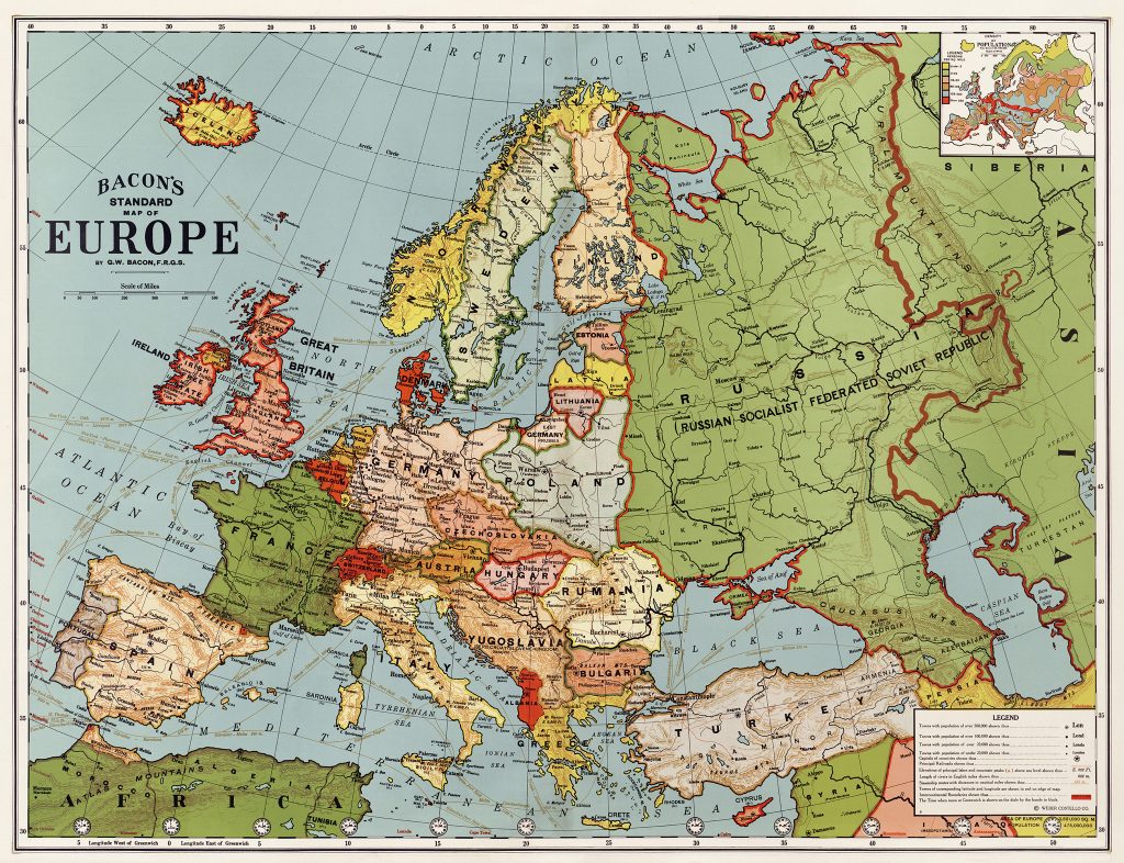 Zemljevid evrope – Trgovina Križaj design